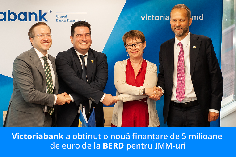 TV8.md - Victoriabank obține o nouă finanțare de 5 milioane de euro de la BERD pentru IMM-uri /P/
