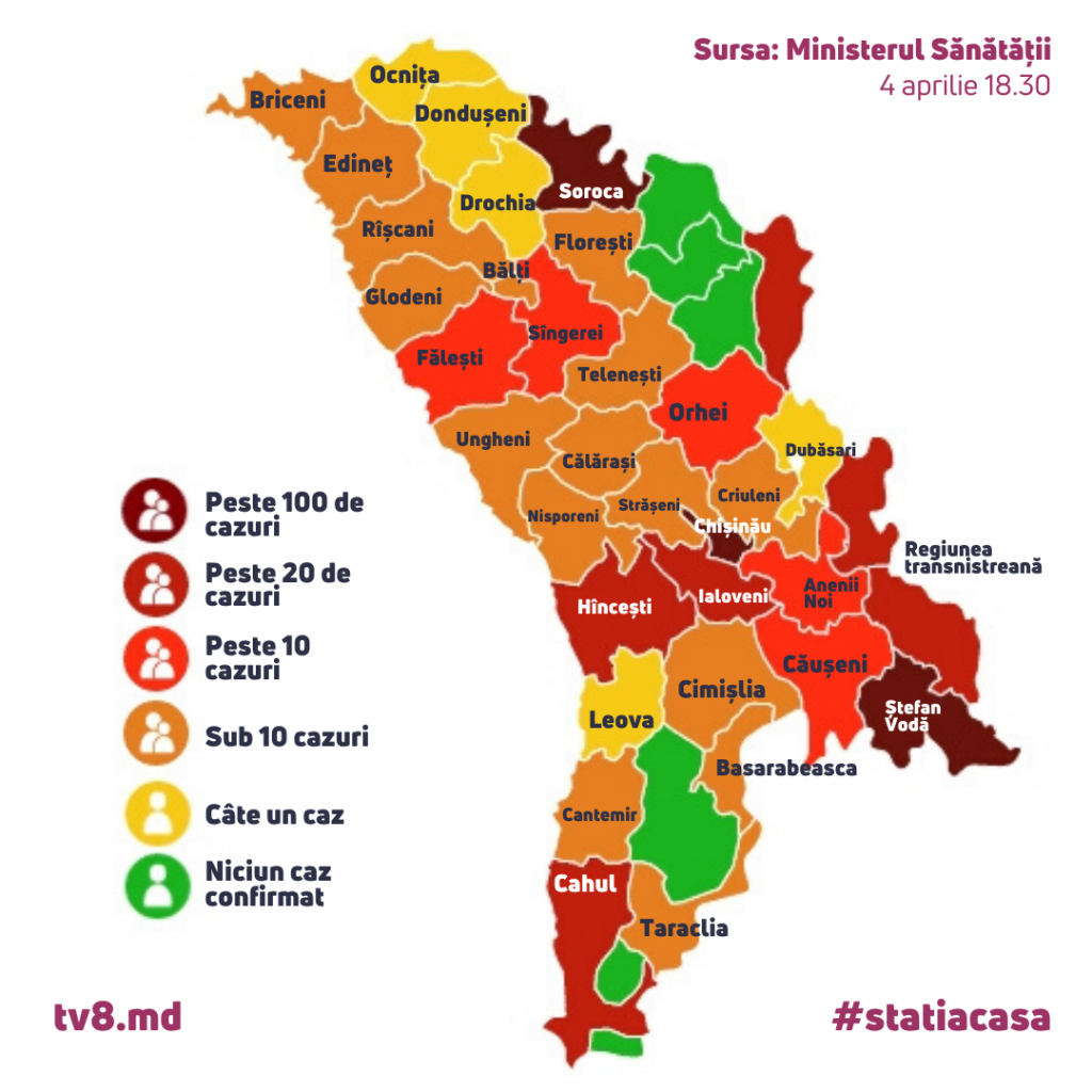 Iată cum sunt repartizate cele peste șapte sute de cazuri de ...